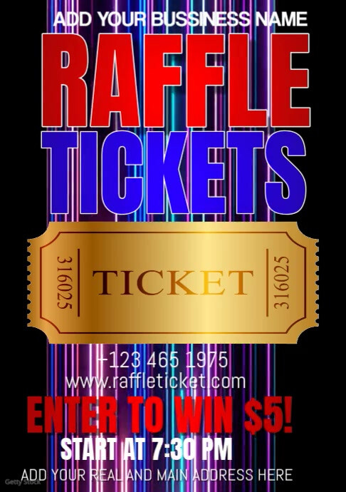 raffle Tickets Template | PosterMyWall