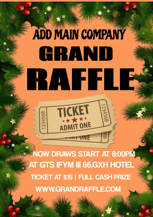 Raffle Tickets Templat | PosterMyWall