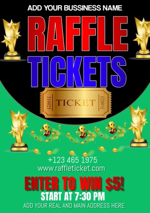 Raffle Tickets Template | PosterMyWall