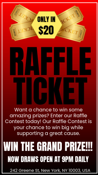 raffle Tickets Templat | PosterMyWall