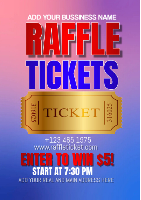 raffle Tickets Template | PosterMyWall
