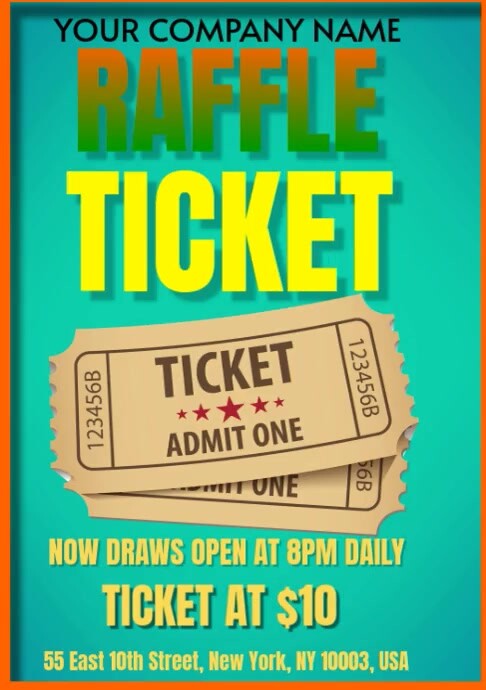 Plantilla de raffle Tickets | PosterMyWall
