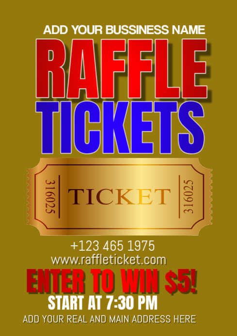 raffle Tickets Template | PosterMyWall