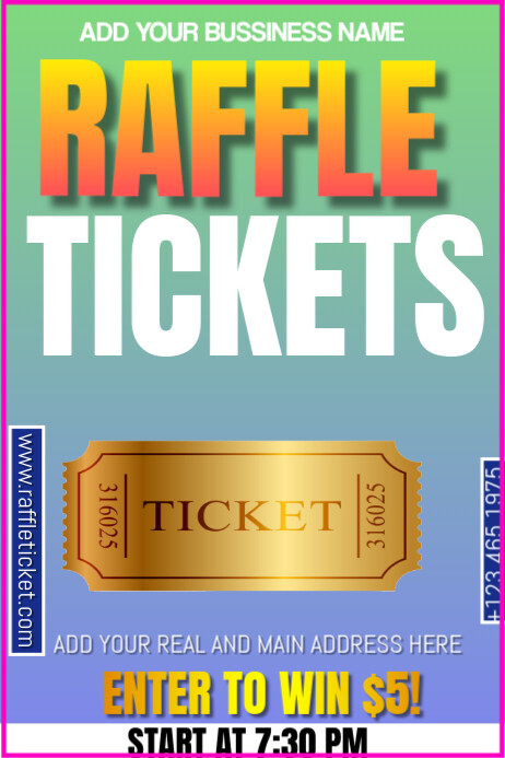 raffle Tickets Templat | PosterMyWall