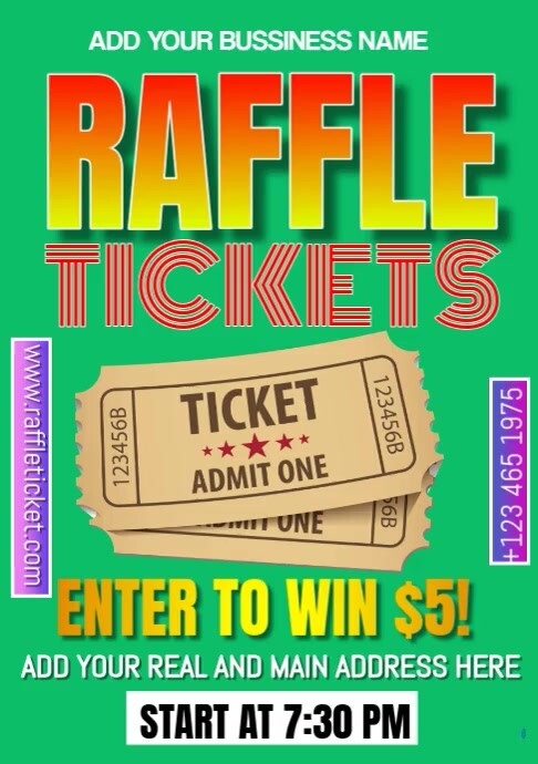 raffle Tickets Template | PosterMyWall