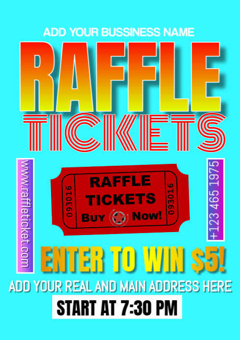 raffle Tickets Template | PosterMyWall