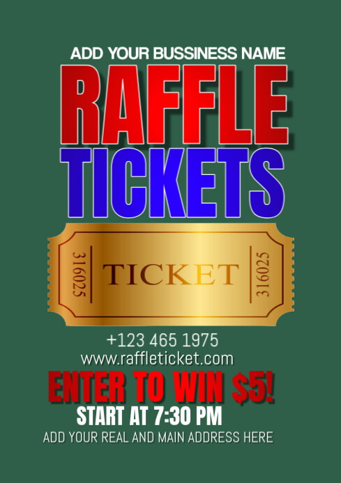 raffle Tickets Template | PosterMyWall