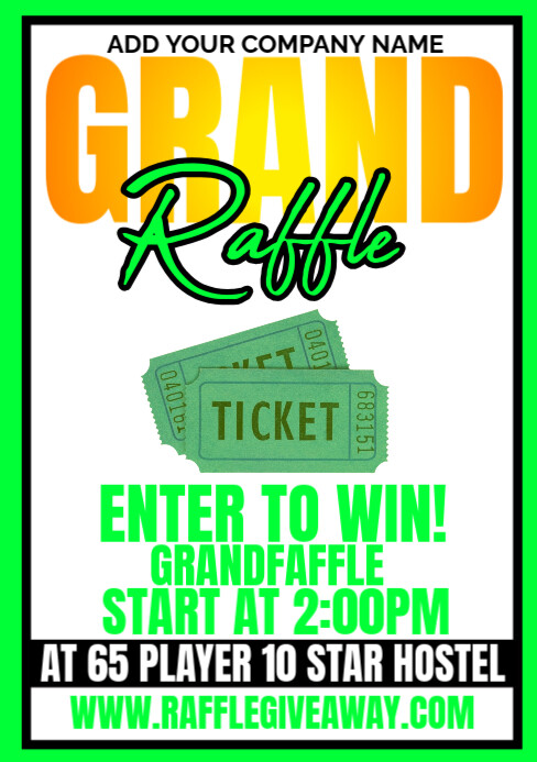 Raffle Tickets Instagram Post A5 Template | PosterMyWall