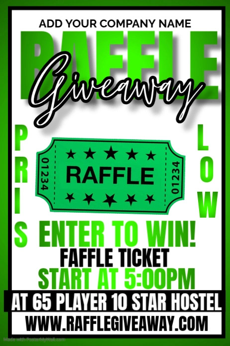 Raffle Tickets Poster Templat | PosterMyWall