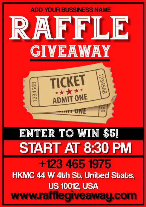 Rafflr Giveaway A3 Template | PosterMyWall