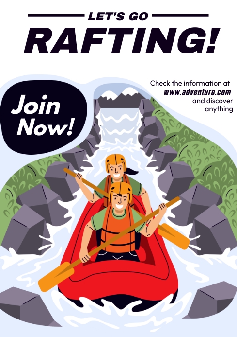 Plantilla de Rafting Adventure | PosterMyWall