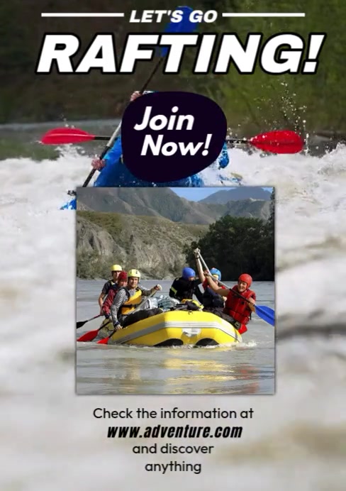 Rafting Adventure Video Template | PosterMyWall