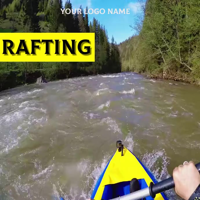 Rafting in the river Template | PosterMyWall