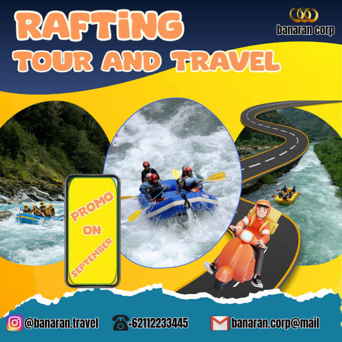 Rafting Tour And Travel Template | PosterMyWall