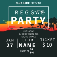 Reggae party flyer Template | PosterMyWall