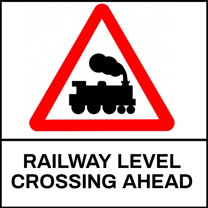 RAILWAY LEVEL CROSSING TEMPLATE | PosterMyWall