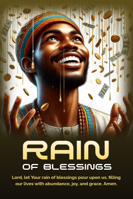 RAIN OF BLESSINGS Template | PosterMyWall