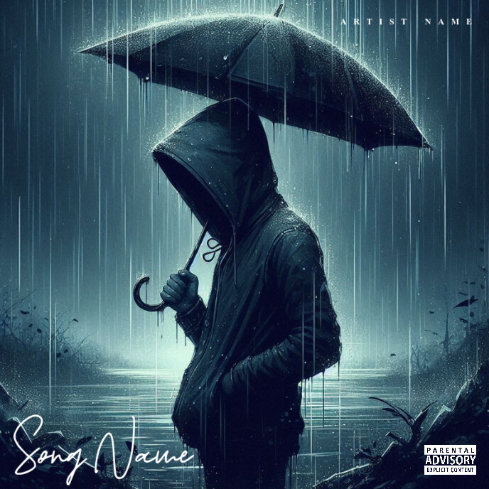 Plantilla de Rain Song Mixtape Album Cover Artwork Album Cover ...