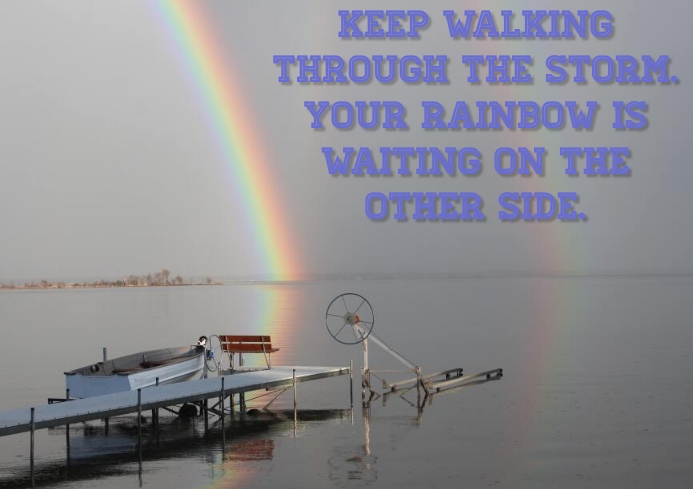 RAINBOW AND STORM QUOTE TEMPLATE | PosterMyWall
