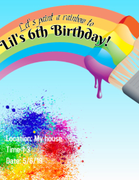 Rainbow Birthday Template | PosterMyWall