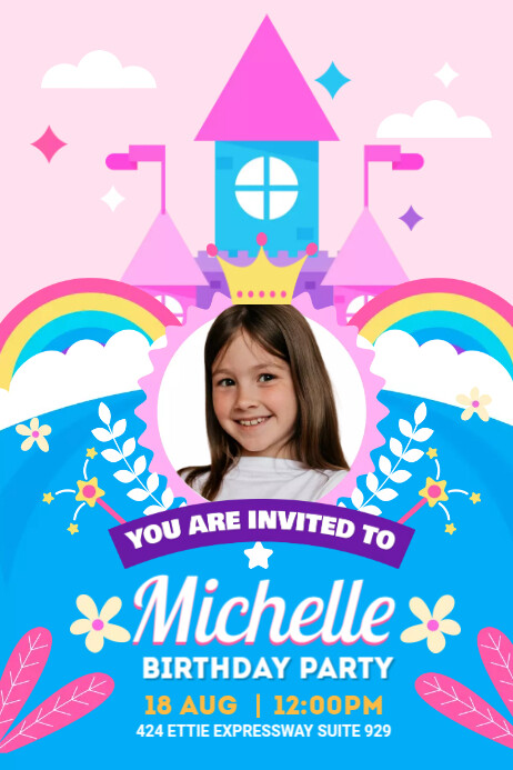 Rainbow Birthday Poster Template | PosterMyWall