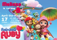 Rainbow Ruby Birthday Invitation Template | PosterMyWall