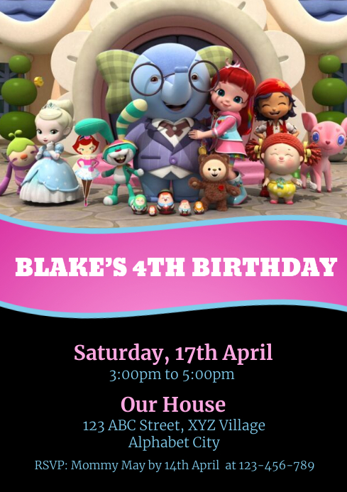 Rainbow Ruby Birthday Invitation Template | PosterMyWall