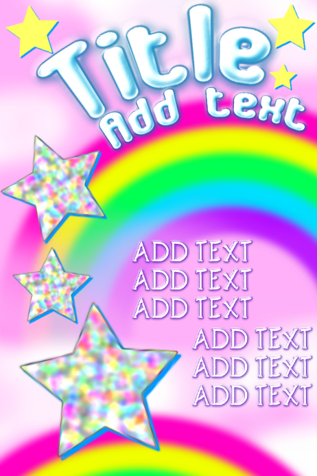 Rainbows and stars - template | PosterMyWall