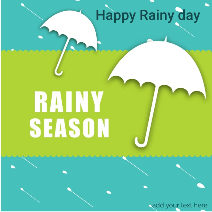 Rainy day Instagram post template | PosterMyWall