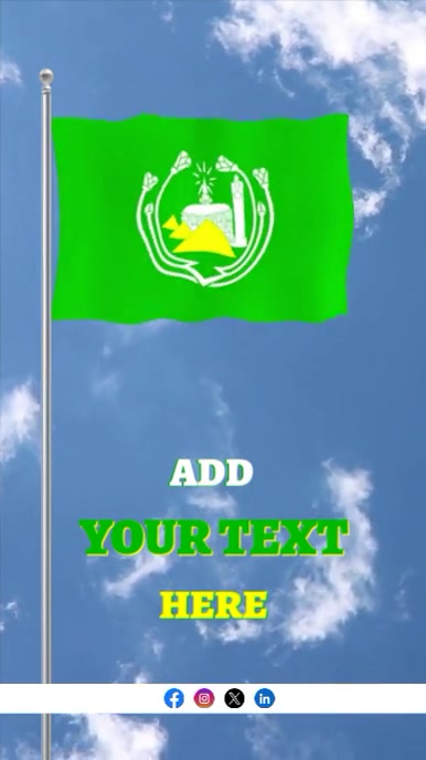 Raising Flag of El Hawamdeya Egypt Editable Template | PosterMyWall