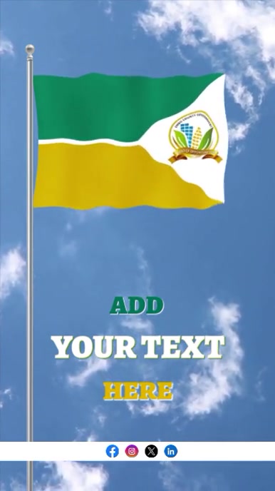 Plantilla de Raising Flag Of Embu Waving Flag Editable | PosterMyWall