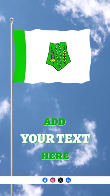 Raising Flag Of Fes Morocco Waving Flag Editable Template | PosterMyWall
