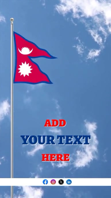 Raising Flag Of Nepal Editable Template | PosterMyWall
