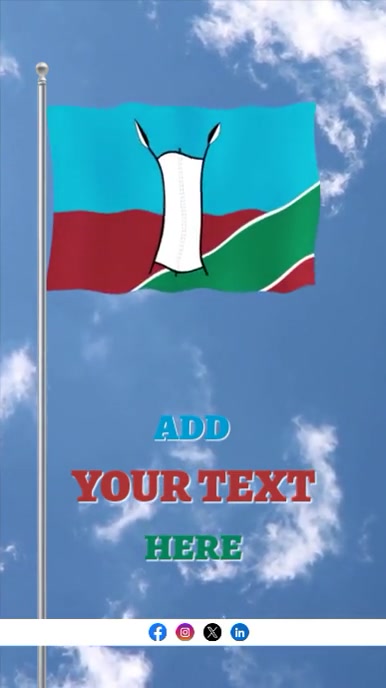 Raising Flag of Turkana Editable Template | PosterMyWall