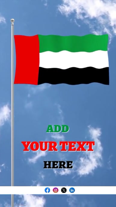 Copy of Raising Flag of United Arab Emirates Editable Template ...