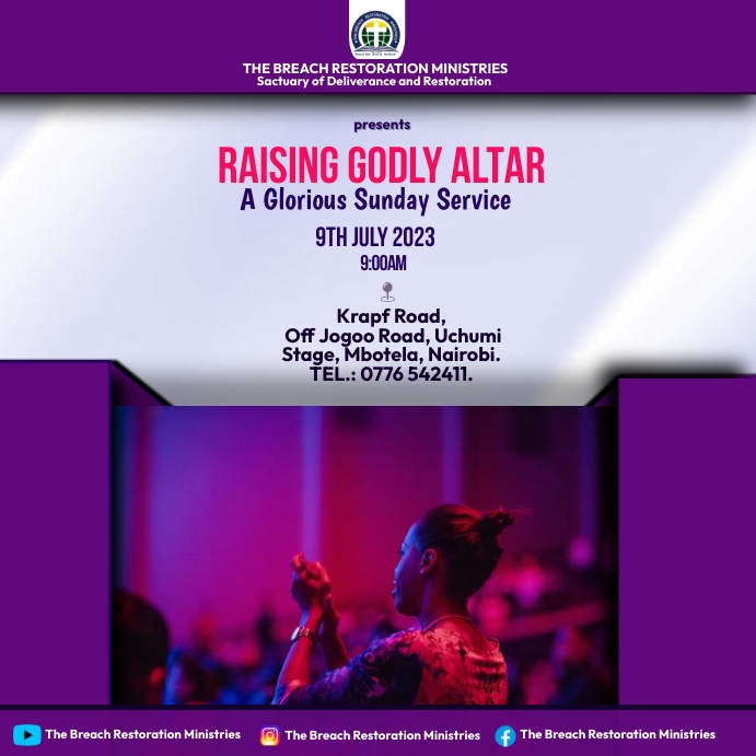 Copy of raising godly altar | PosterMyWall