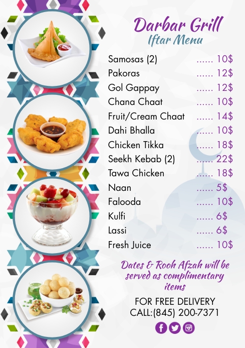 Ramadan, Menu Template | PosterMyWall