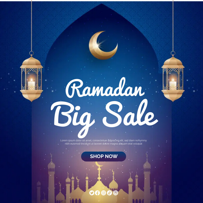 Ramadan Big Sale Social Media Post Template | PosterMyWall