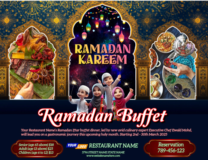Ramadan Buffet Ad Flyer Template | PosterMyWall