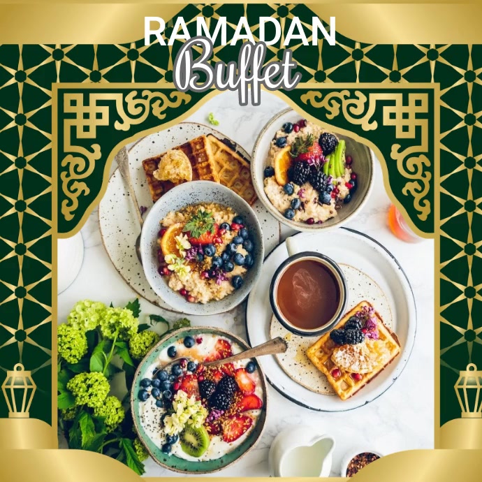 Szablon Z Postami Na Instagramie W Formie Bufetu Ramadan | PosterMyWall