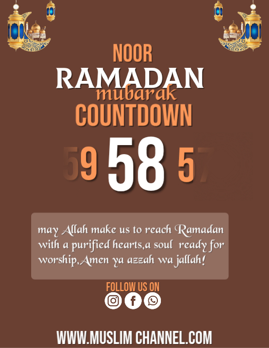 Ramadan countdown flyer Template | PosterMyWall