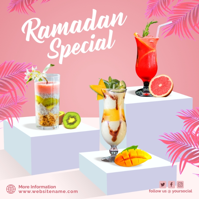 Ramadan Drink Menu Instagram Promotion Post B Template | PosterMyWall