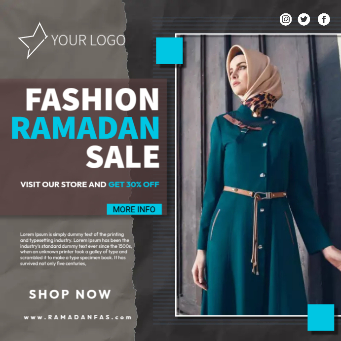 Ramadan Fashion Ads Template | PosterMyWall