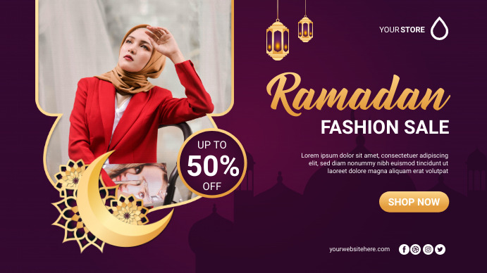 Ramadan Fashion Sale Poster Banner Template | PosterMyWall