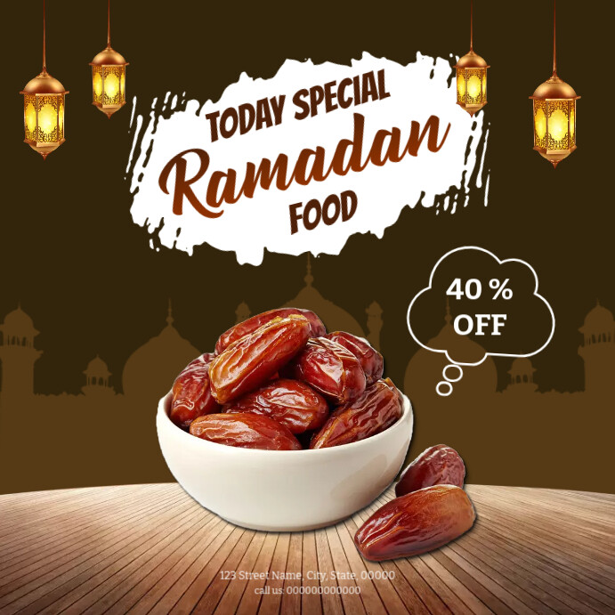 Ramadan Food Ad Banner Template | PosterMyWall