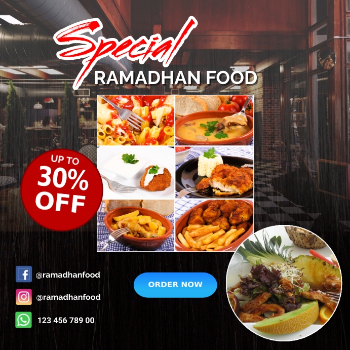 Ramadan Food Template | PosterMyWall