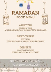 Ramadan Menu Ads Template | PosterMyWall