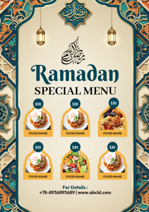 Copy of Ramadan Food Menu | PosterMyWall