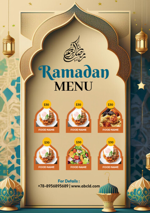 Ramadan Food Menu Template | PosterMyWall
