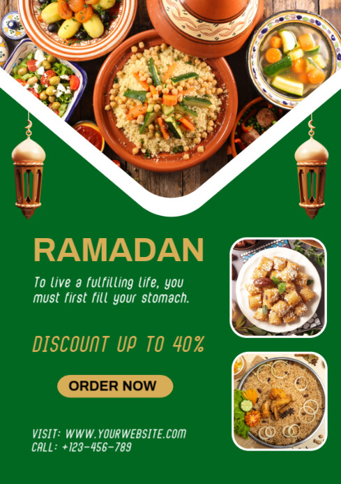 Copy of Ramadan Food menu Discount Sale Offer Template | PosterMyWall